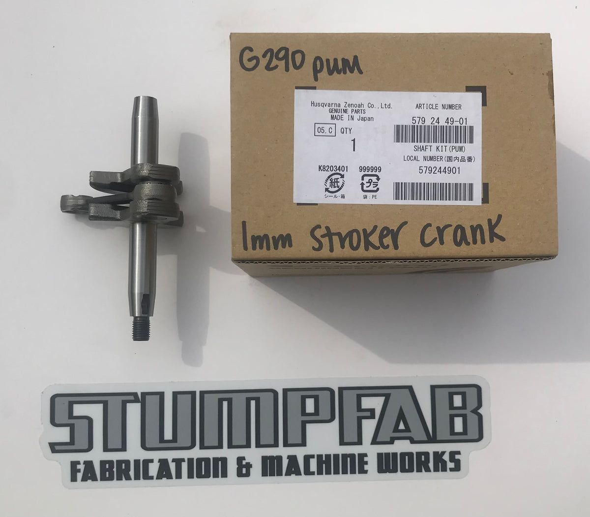 Zenoah G290 1mm Stroker Crank – StumpFAB